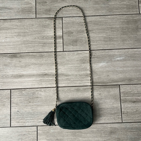 Laura Scott | Bags | Vintage Laura Scott Green Suede Small Quilted ...